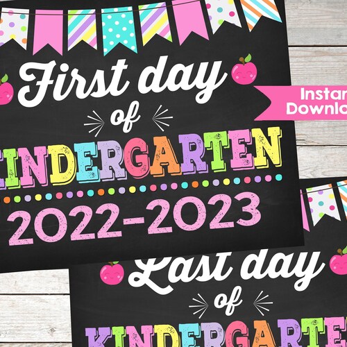 Editable First Day of School Sign Reusable Back to School - Etsy