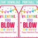 You Blow Me Away Valentine Gift Tag, Balloon Valentine Tags, Bubbles ...