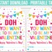 Doh You Want to Be My Valentine, Play Dough Valentine Tag, Playdough ...