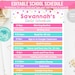 Editable Girl Home School Schedule Daily Routine Homework Daily ...