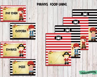 Pirate food labels | Etsy