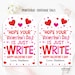 Valentine's Day Gift Tag, Just Write Valentine Tag From Teacher Pencil ...