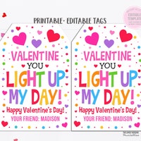 GEM Valentine's Day Tags, Printable Valentine, Classroom School Teacher ...