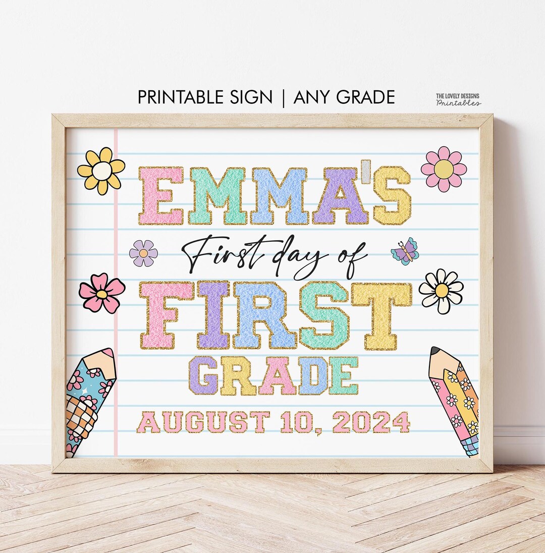 First Day of School Sign, First of 1st Grade Sign, First Day of ...