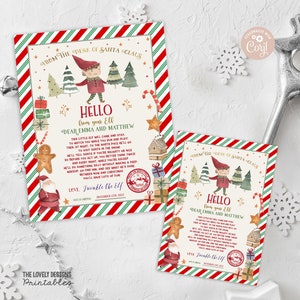 EDITABLE Elf First Arrival Letter First Time Elf Boy Arrival Letter ...