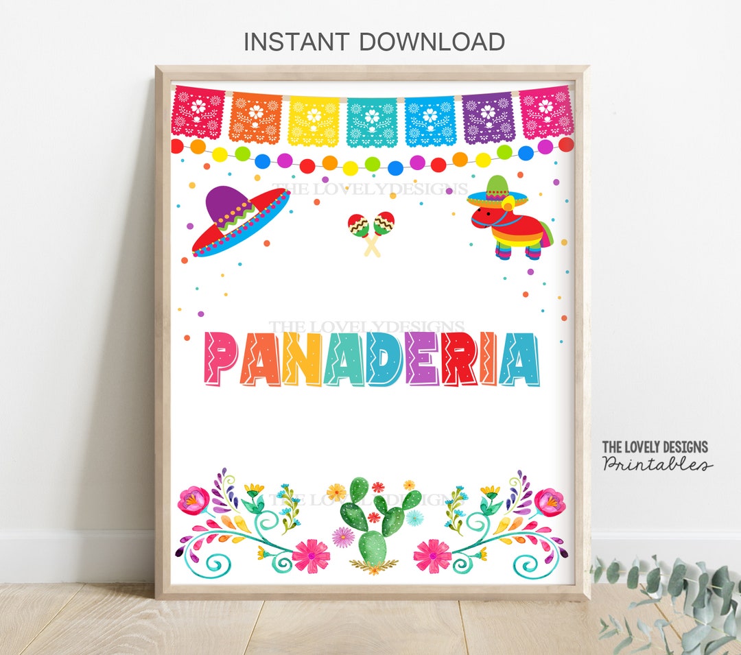 Fiesta Panaderia Sign Piñata Fiesta Birthday Sign Mexican Party Fiesta ...
