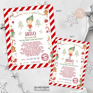 EDITABLE Elf First Arrival Letter First Time Elf Boy Arrival Letter ...