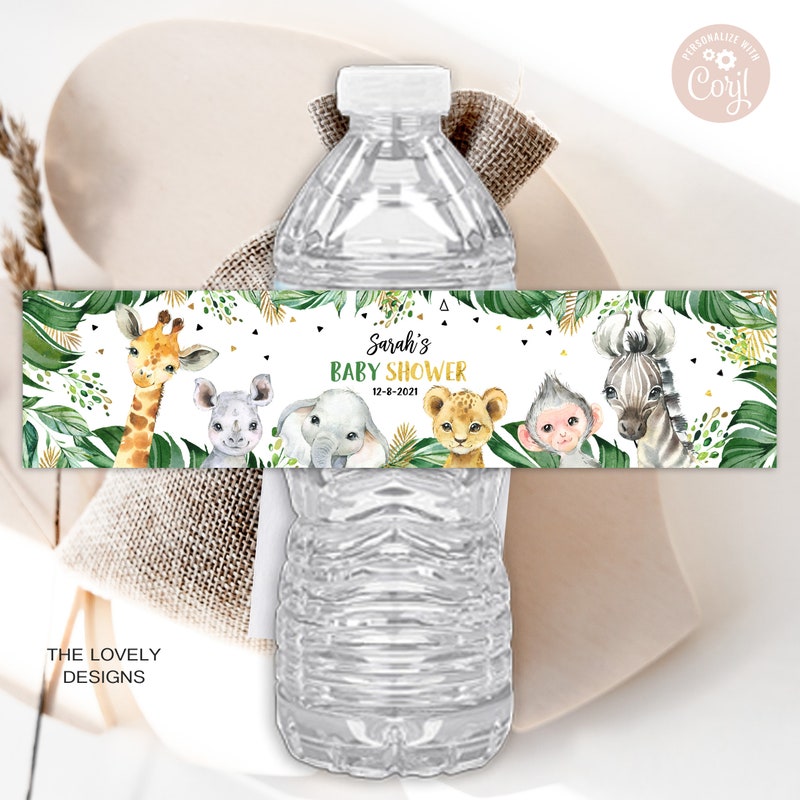 Safari Water Labels - Etsy