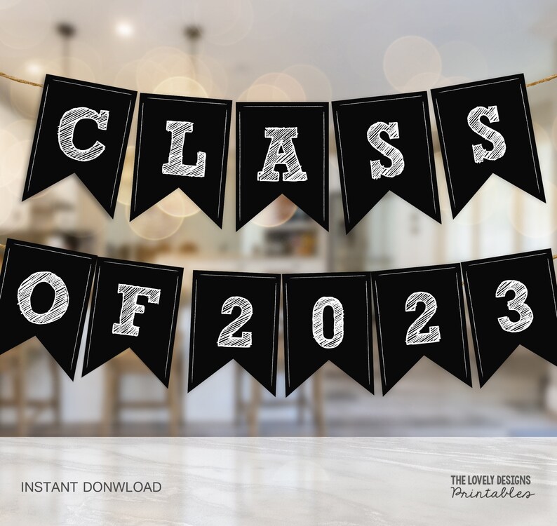 Class of 2023 Banner Graduation Party Bunting Banner - Etsy