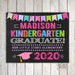 KINDERGARTEN GRADUATION Sign PERSONALIZED, Girl Kindergarten Graduate ...
