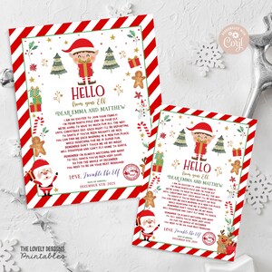 EDITABLE Elf Hello From Your Elf First Arrival Letter Elf Return Elf ...