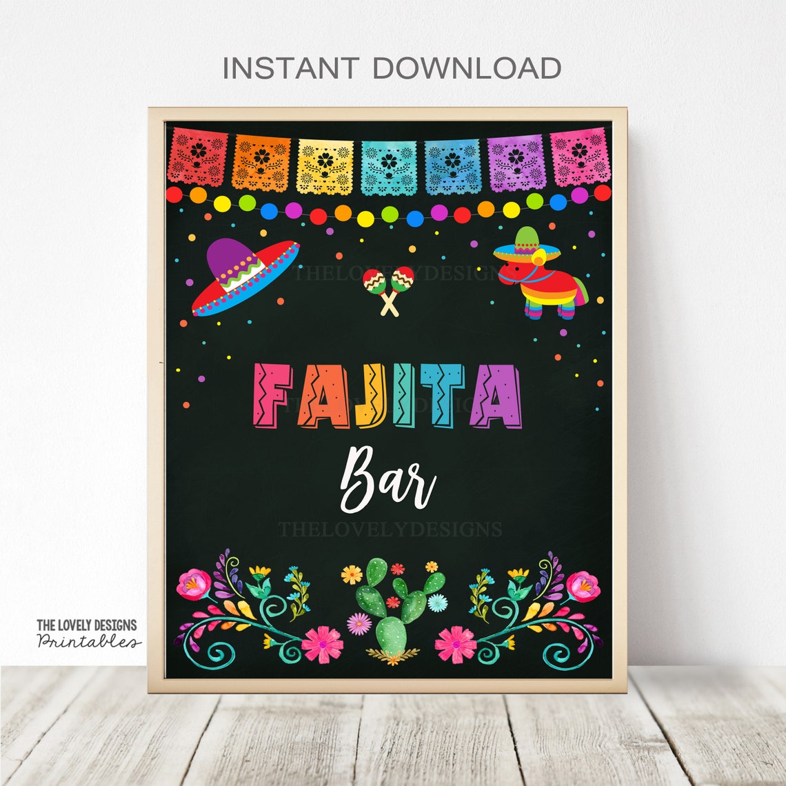 Fiesta Fajita Bar Sign Piñata Fiesta Birthday Party Sign - Etsy