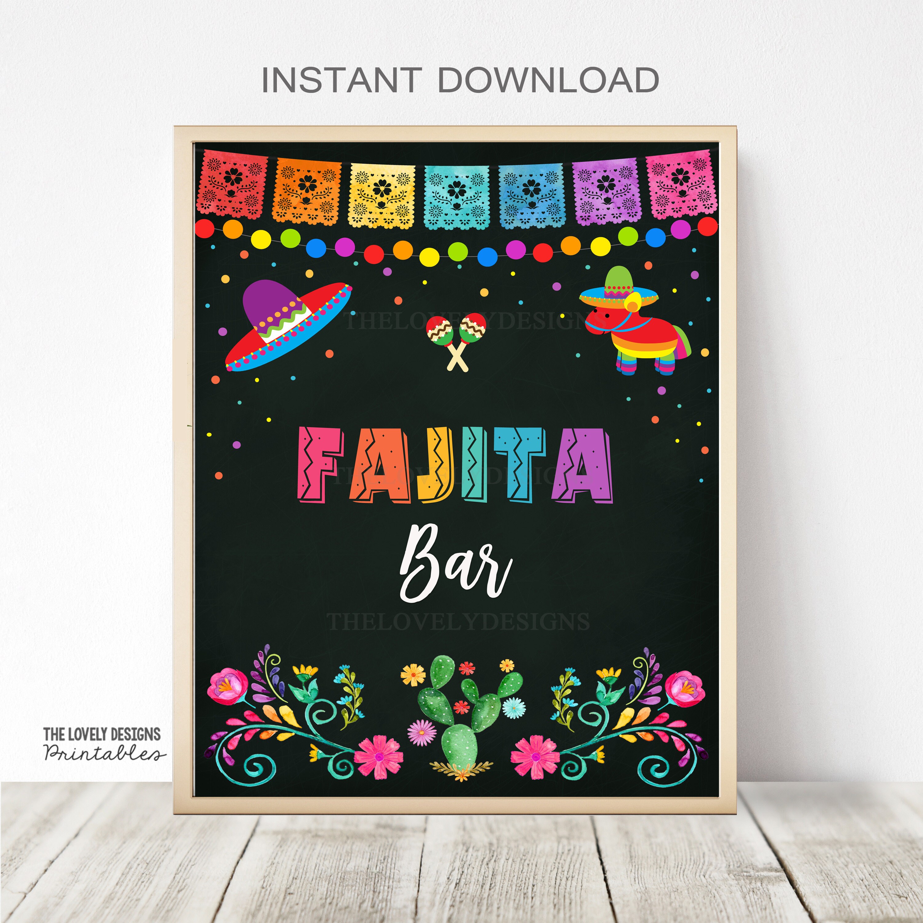 Fiesta Fajita Bar Sign Piñata Fiesta Birthday Party Sign - Etsy Canada