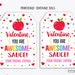 Applesauce Valentine Gift Tag You're Awesome Sauce Valentines Day Tag ...