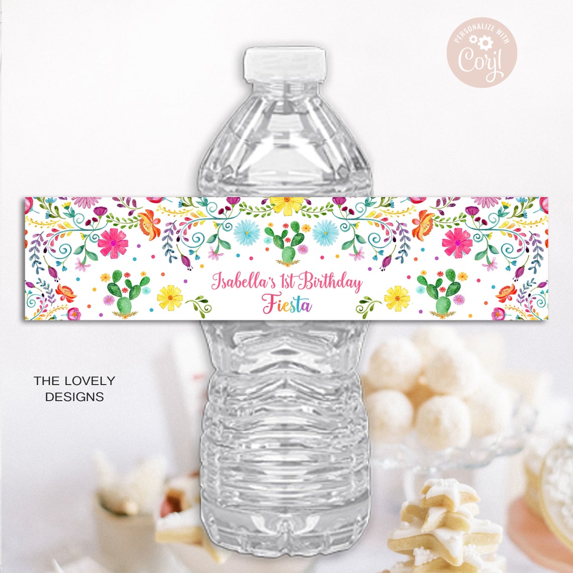 EDITABLE Fiesta Water Bottle Label Fiesta Girl Birthday Party Fiesta ...