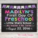 Girl First Day of PRE-K Sign INSTANT DOWNLOAD Photo Prop - Etsy