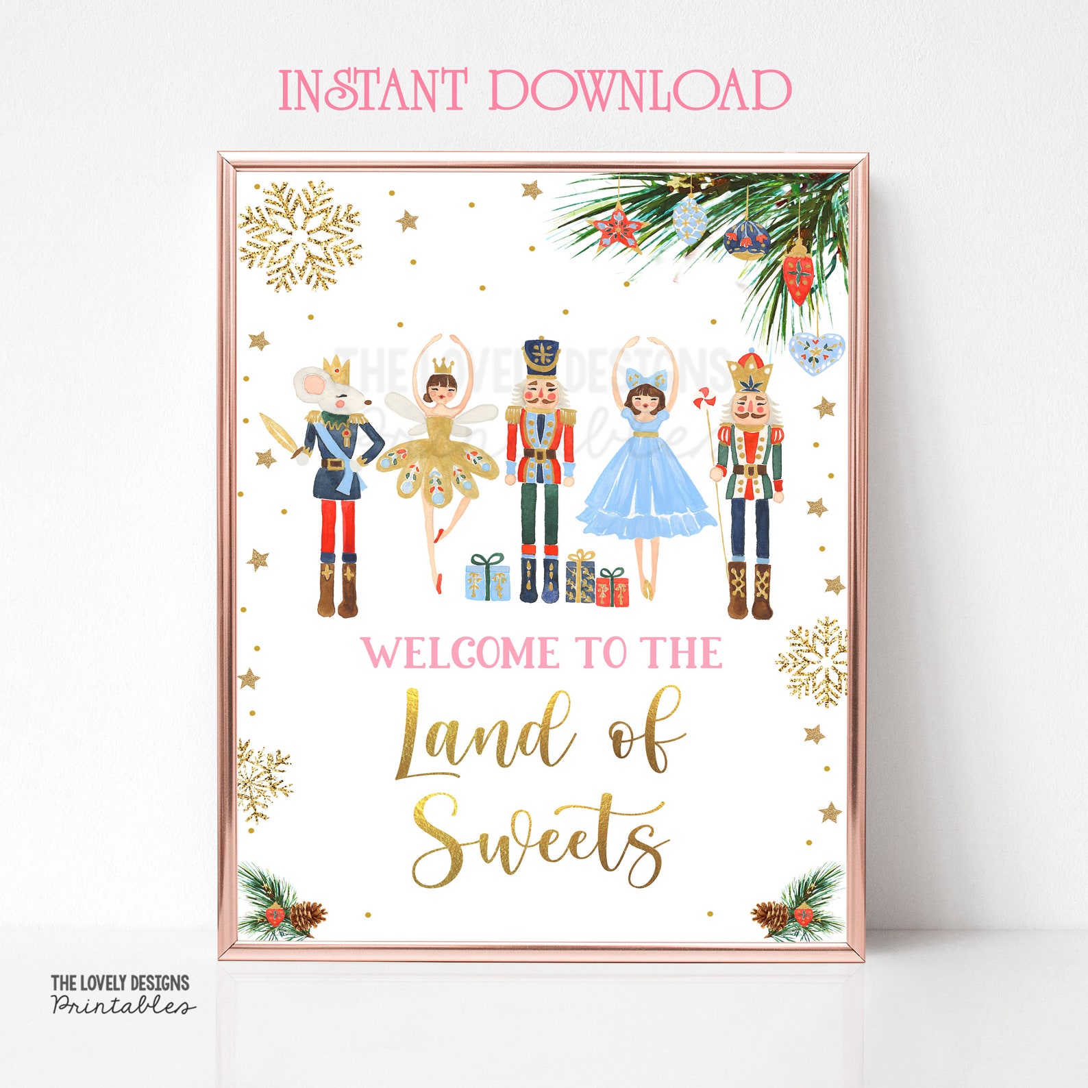 Nutcracker Welcome to the Land of Sweets Sign Nutcracker Birthday Party ...