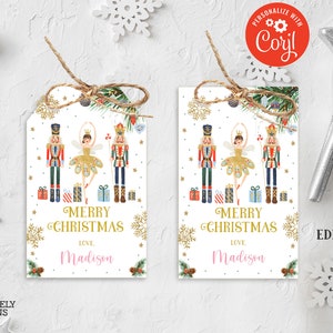 EDITABLE Nutcracker Favor Tags Nutcracker Thank You Tags Sugar Plum ...