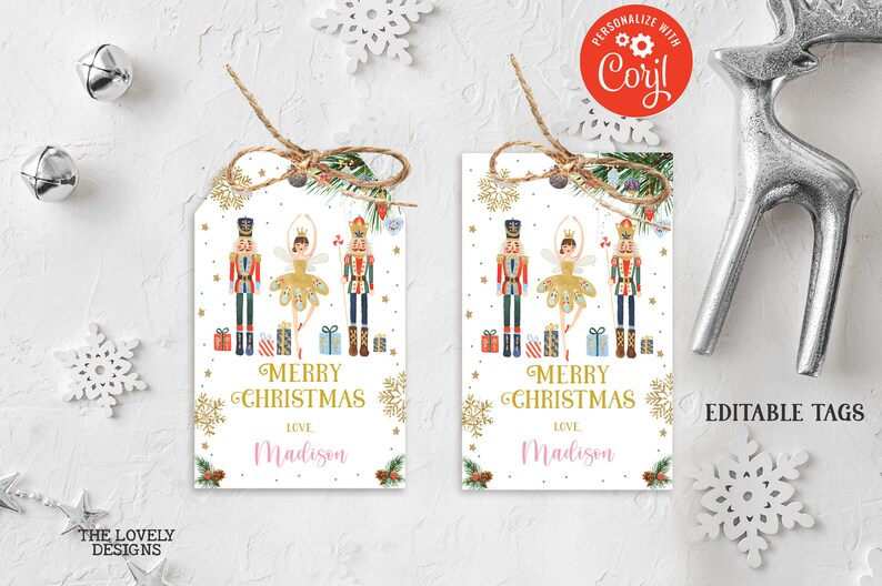 EDITABLE Nutcracker Favor Tags Nutcracker Thank You Tags Sugar Plum ...