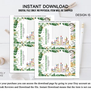 Jungle Emoji Pictionary Game Jungle Baby Shower Children's Books Emoji ...