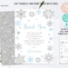 EDITABLE Winter Thank You Card Winter Birthday Party Snowflakes Blue ...
