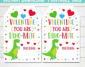 Dino Valentine Printable - Etsy