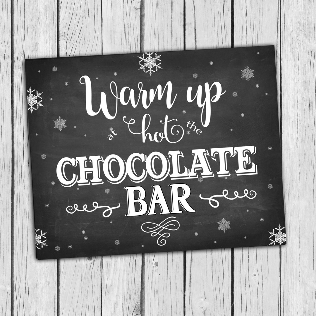 Hot Chocolate Bar Sign 8x10 INSTANT DOWNLOAD Photo Prop Hot - Etsy
