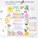 Editable Hello Summer Pool Party Birthday Invitation Girly Splish ...