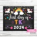 Unicorn First Day of TK Sign , Girl First Day of Transitional ...
