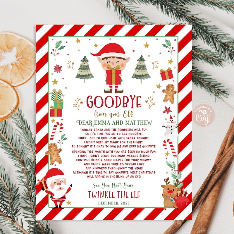 Santa Departure Letters - Etsy