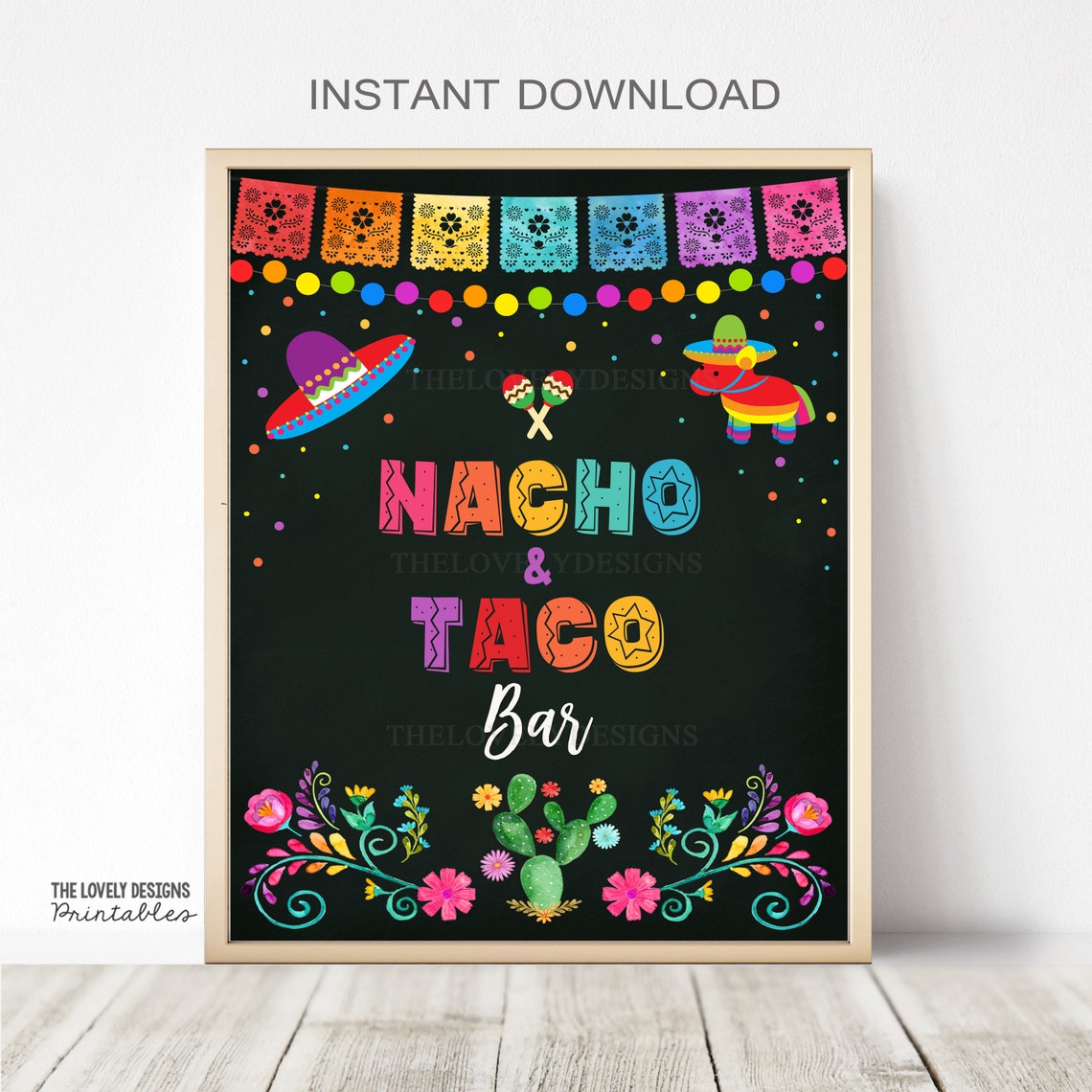 Fiesta Nacho and Taco Bar Sign Piñata Fiesta Girl Birthday - Etsy