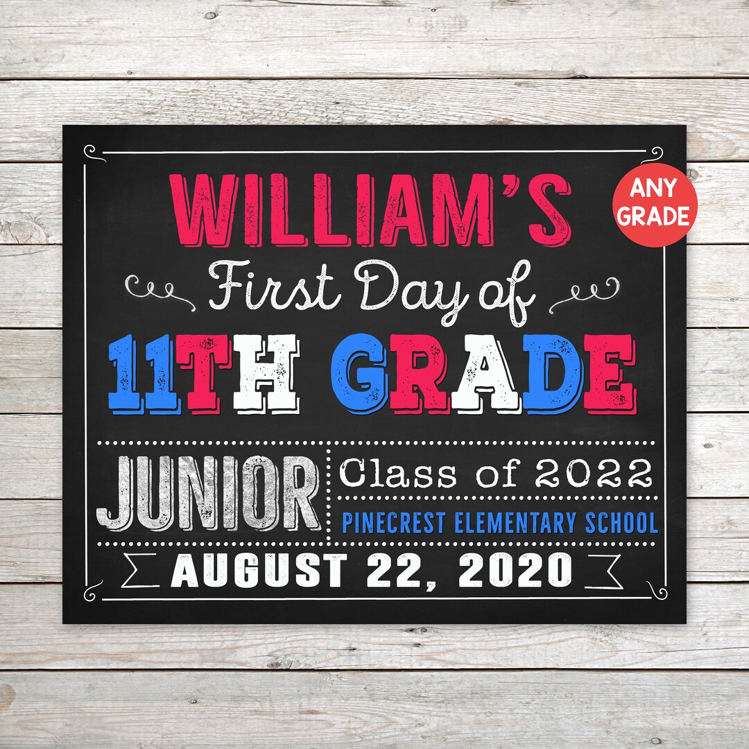 First Day of School Sign High School Senior Sophomore Junior First Day ...