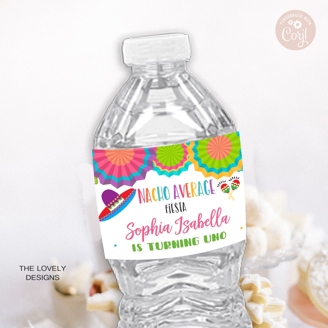 EDITABLE Fiesta Bottle Label Nacho Average Fiesta Birthday Party Label ...