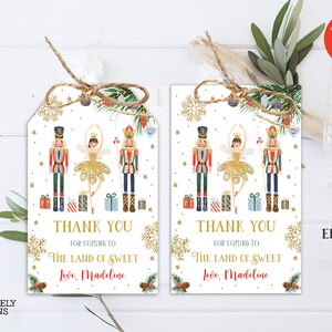 Editable Nutcracker Favor Tags Nutcracker Thank You Tags Sugar Plum ...