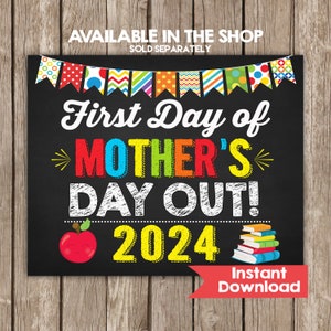 First Day of 4 Year Old Preschool Sign INSTANT DOWNLOAD Photo Prop ...