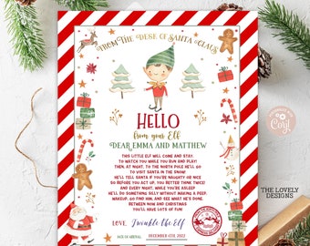 EDITABLE Elf First Arrival Letter First Time Elf Girl Letter Return Elf ...