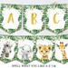Jungle Birthday Banner Jungle Birthday Party Safari Animals Zoo Bunting ...