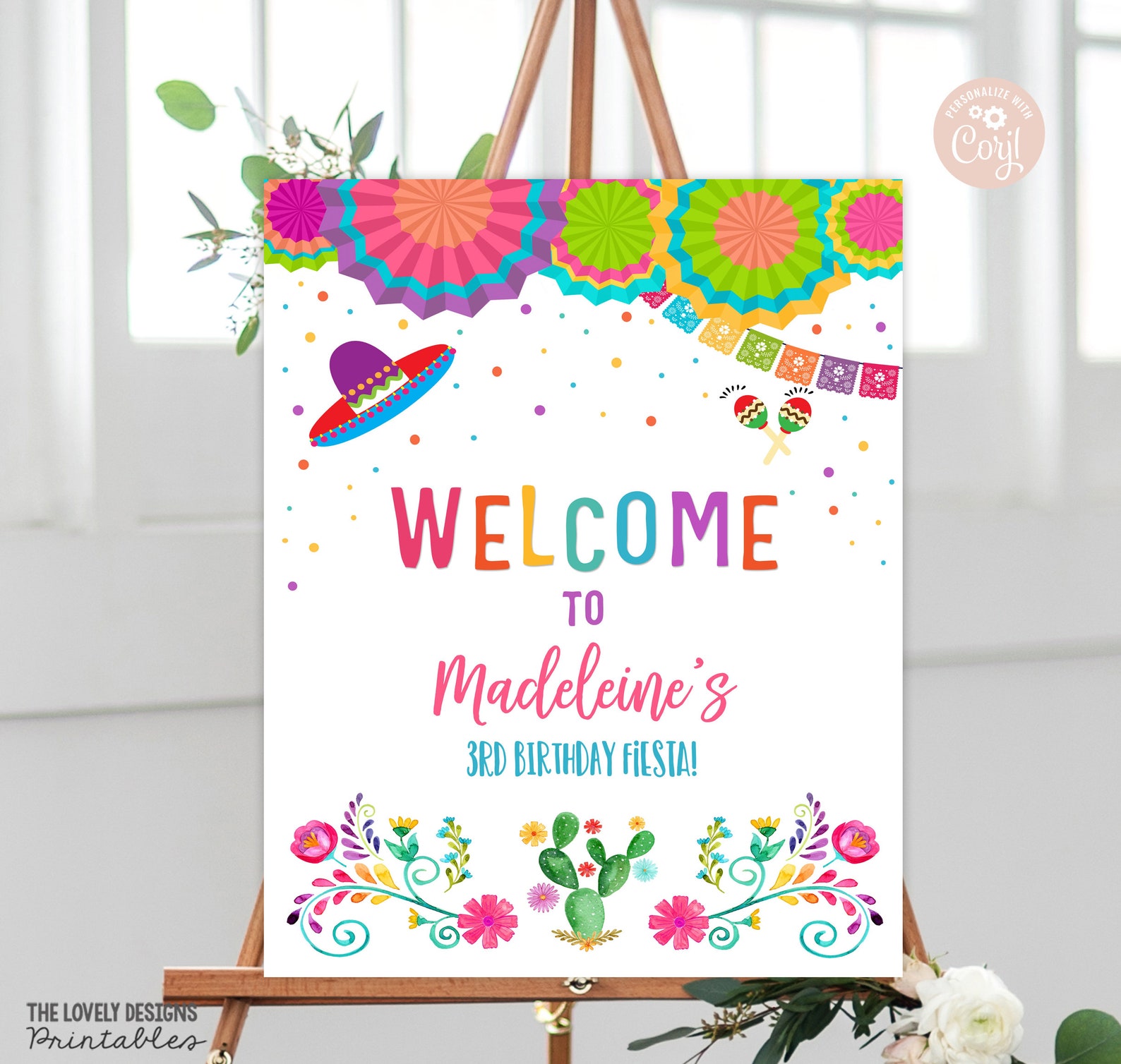 EDITABLE Fiesta Welcome Sign Fiesta Birthday Party Sign Fiesta | Etsy