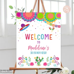 Editable Fiesta Welcome Sign Fiesta Birthday Party Fiesta Mexican Nacho ...