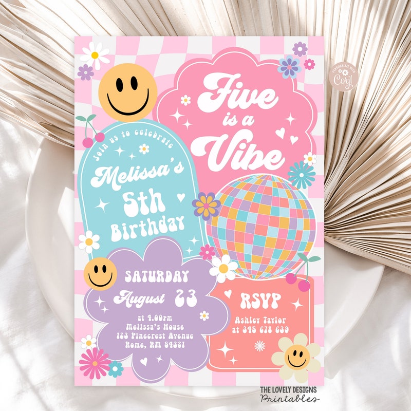 Flower Face Invitation - Etsy