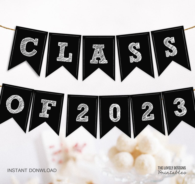 Class of 2023 Banner Graduation Party Bunting Banner - Etsy