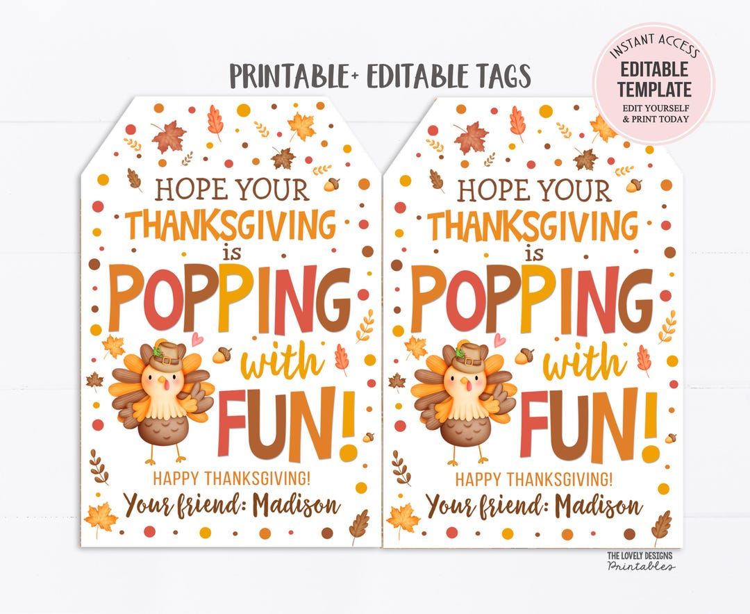 Thanksgiving is Popping With Fun Tag Thanksgiving Fidget Toy ...