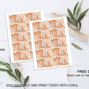 EDITABLE Groovy Favor Tag Groovy Birthday Tag Daisy Groovy Gift Tag ...