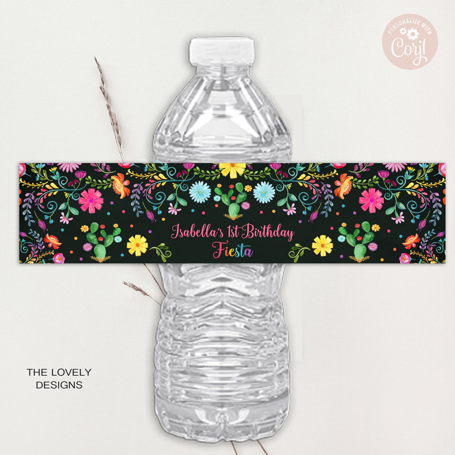 EDITABLE Fiesta Bottle Label Fiesta Birthday Party Fiesta Mexican ...