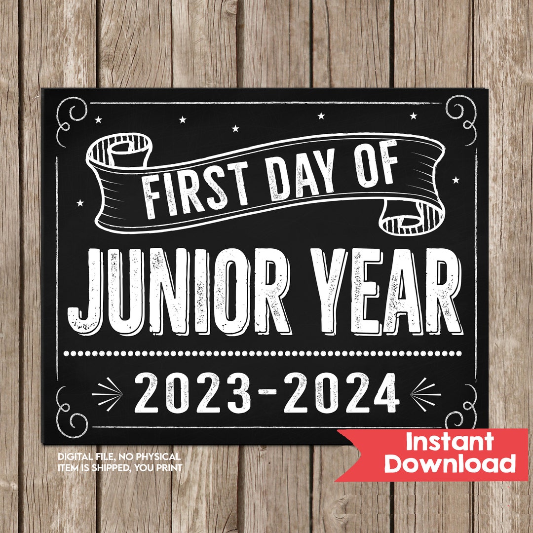 First Day of Junior Year Sign First Day of 11th Grade Class - Etsy
