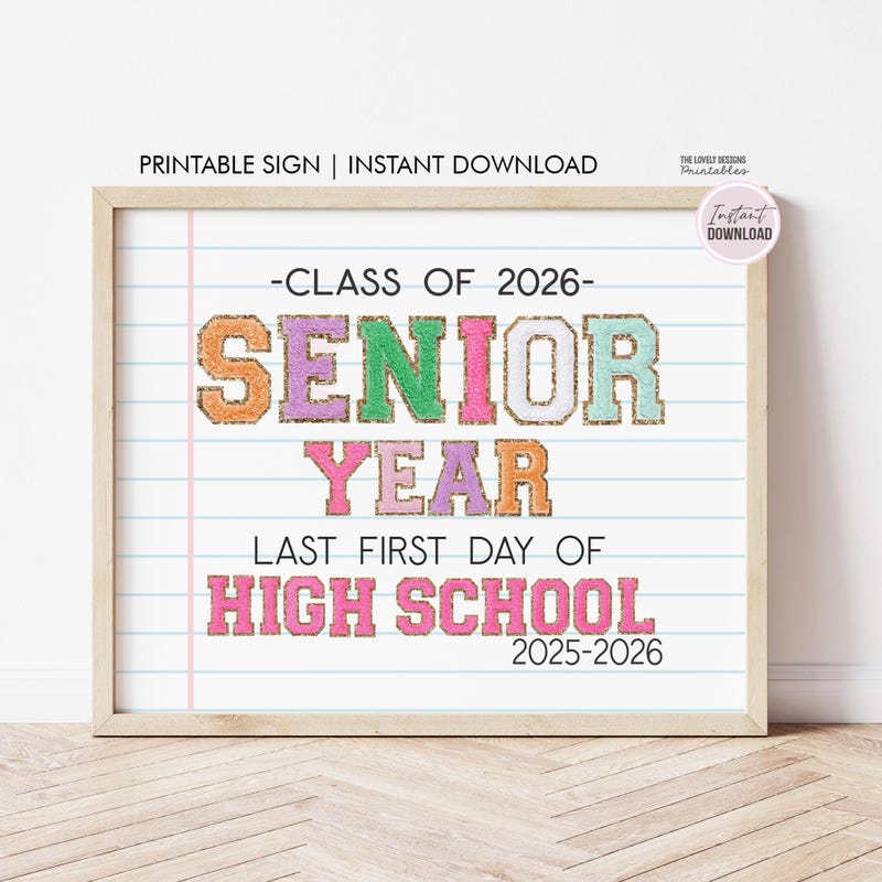 First Day Senior Year Sign - Etsy