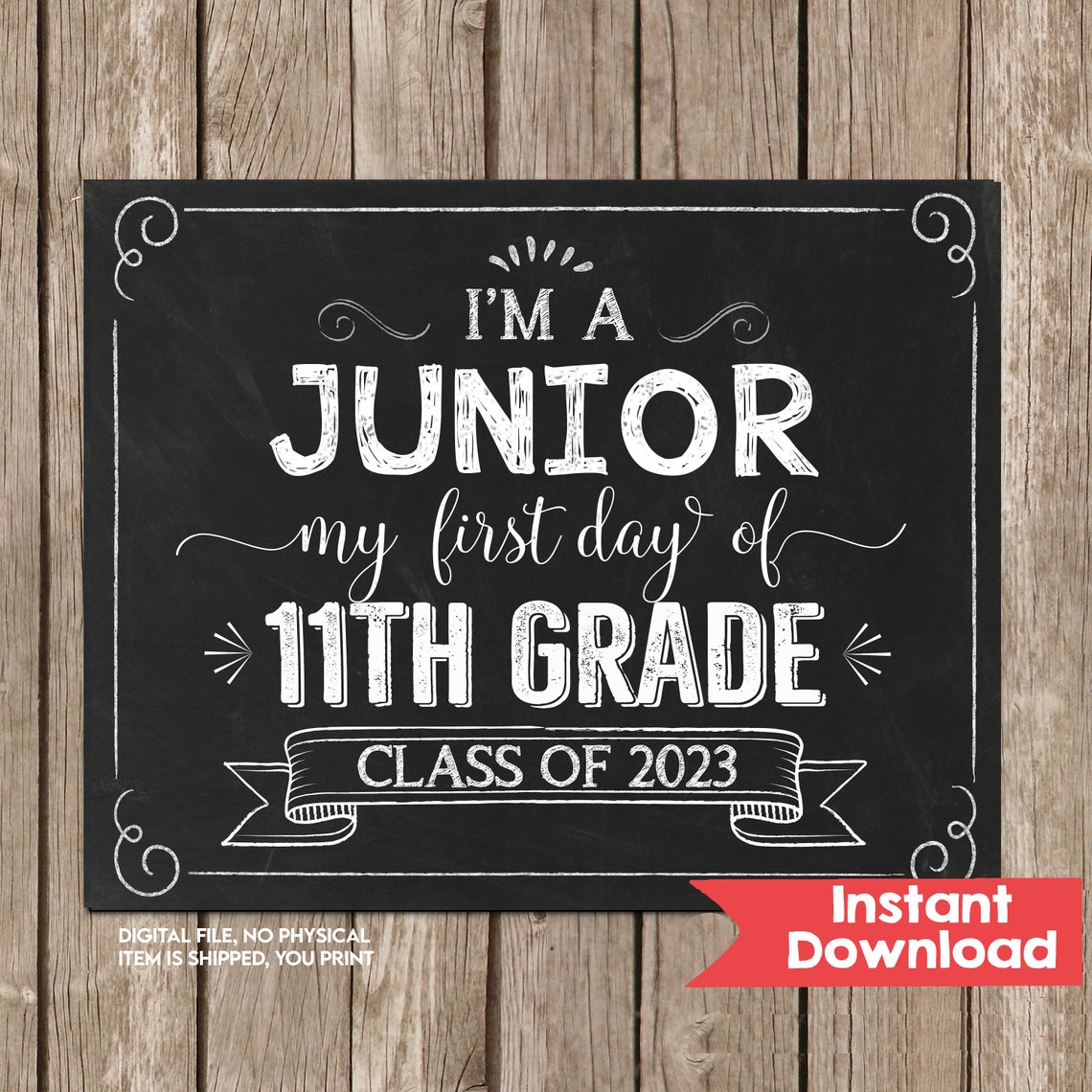 First Day of 11th Grade Sign First day of Junior Year | Etsy
