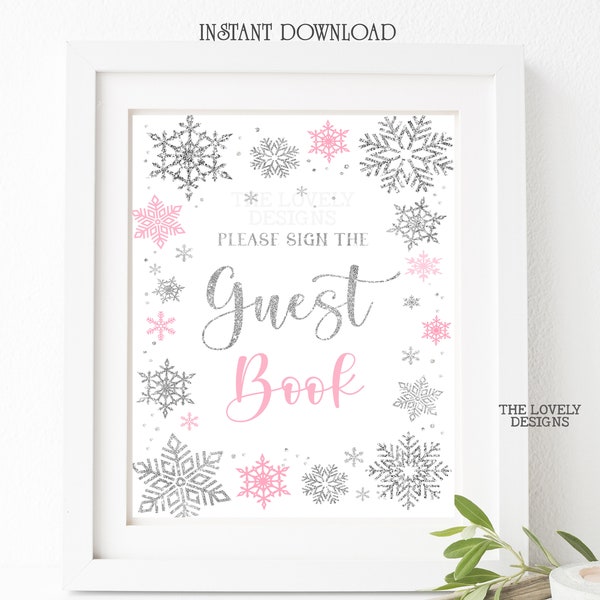 Winter Guest Book - Etsy