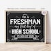 First Day of 9th Grade Sign, First Day of Freshman Year Sign, Class of ...