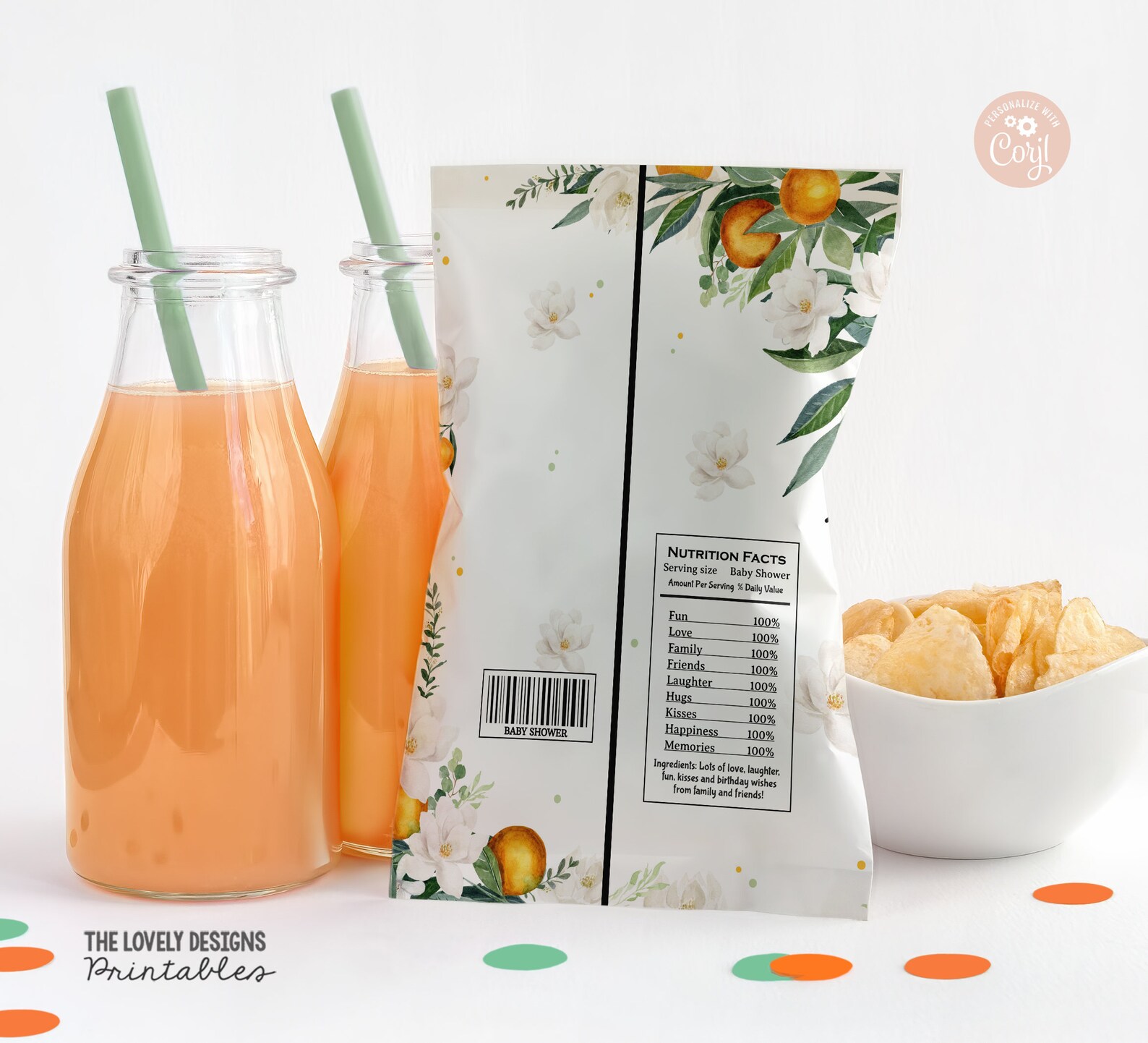 EDITABLE a Little Cutie Chip Bag Wrapper Little Cutie Baby - Etsy